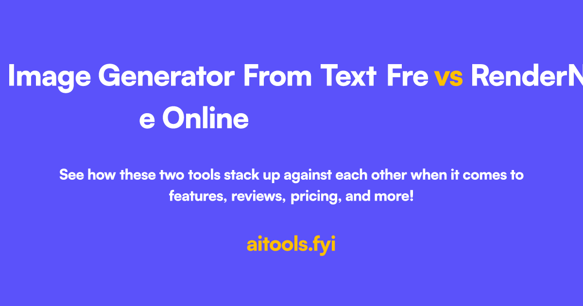 AI Image Generator From Text Free Online vs RenderNet Comparison of AI ...