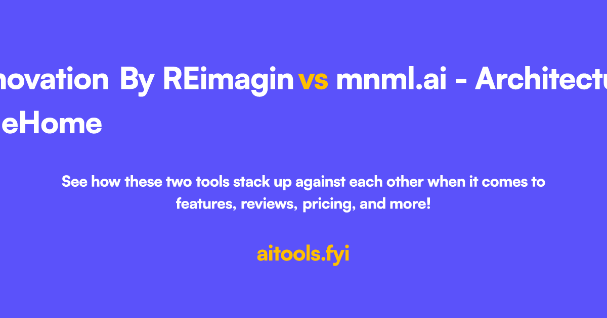 AI Virtual Renovation By REimagineHome vs mnml.ai - Architecture AI ...