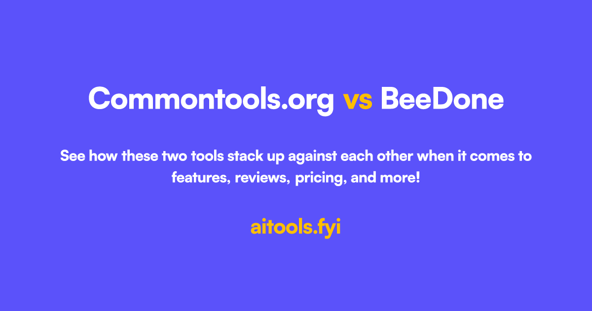 Commontools.org vs BeeDone Comparaison des outils d'IA