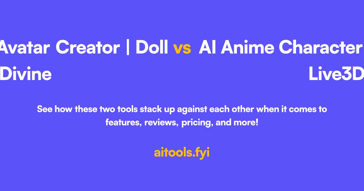 Mega Anime Avatar Creator | Doll Divine vs AI Anime Character Generator ...