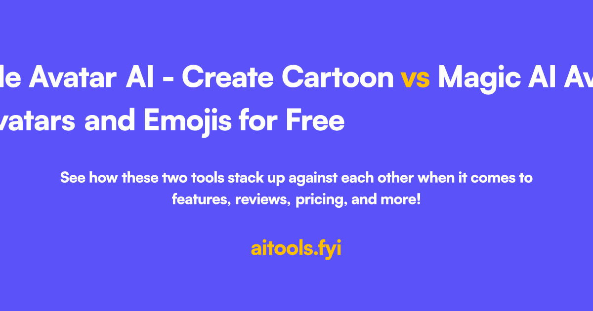 Profile Avatar AI - Create Cartoon Avatars and Emojis for Free 对比 Magic ...