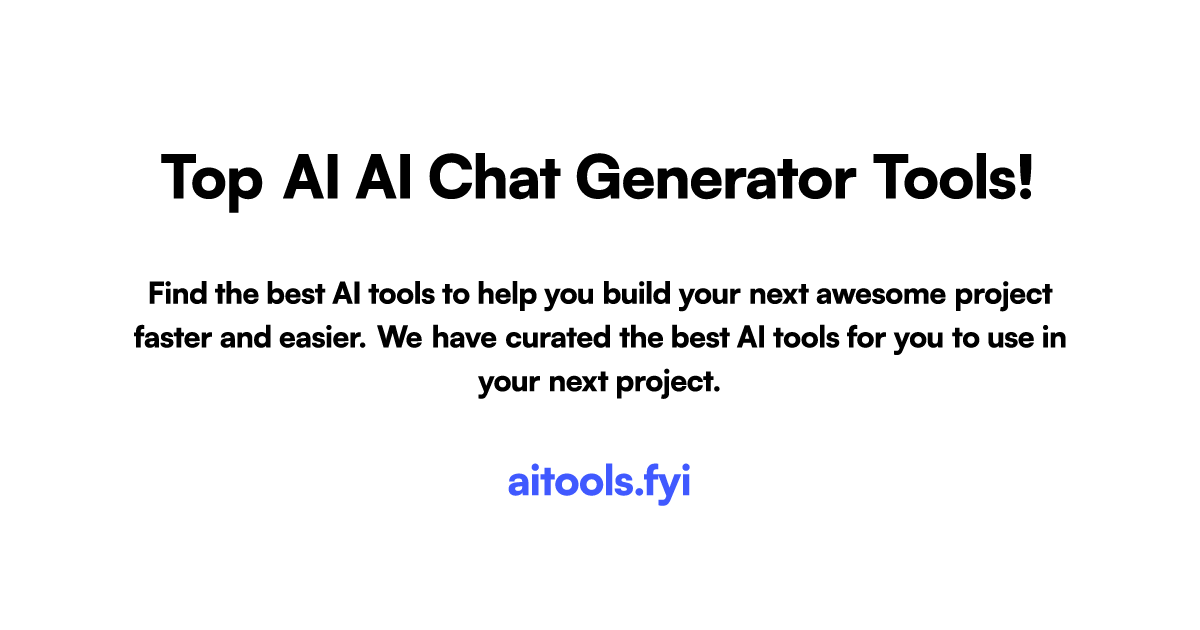 Top 11 AI Chat Generator tools in 2025