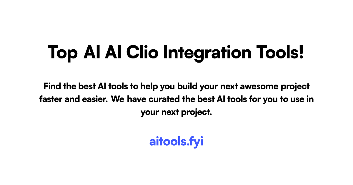 10 Best Intégration AI Clio outils dans 2026