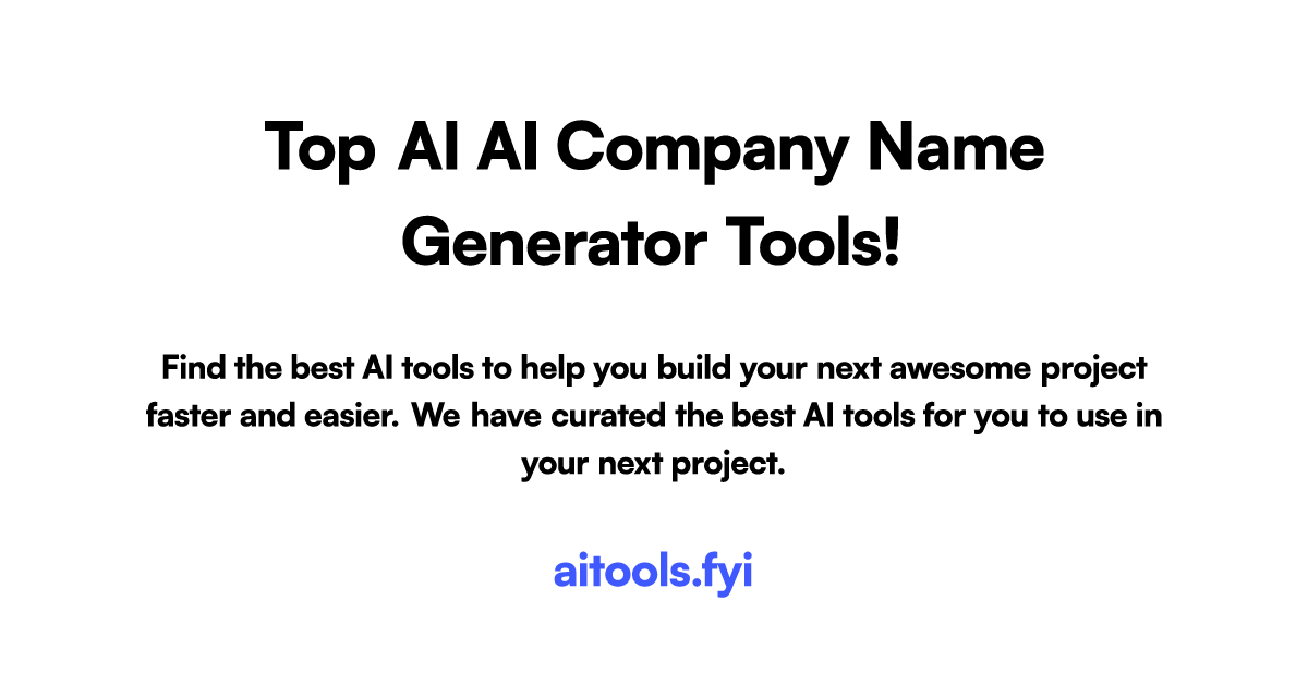 9 Best AI Company Name Generator tools in 2025