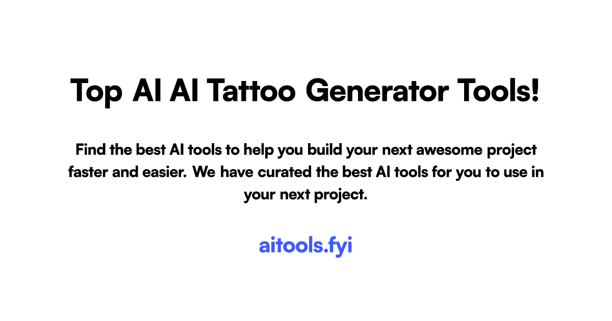 Meilleurs 14 Générateur de tatouages IA outils dans 2026