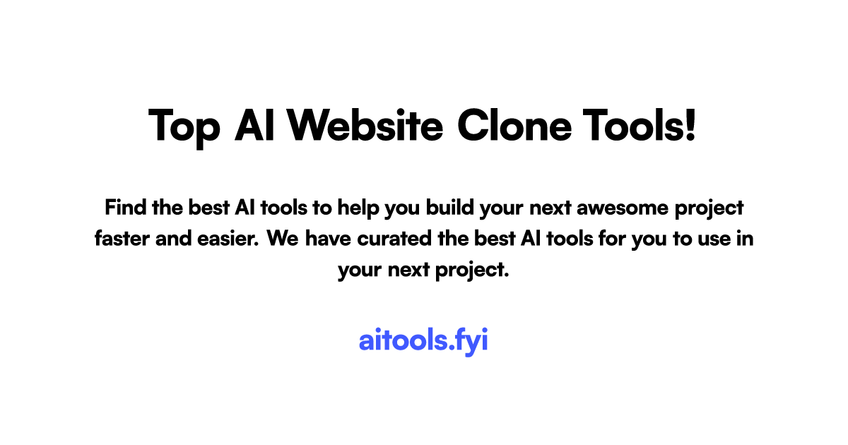 Top 12 Website Clone AI tools in 2026